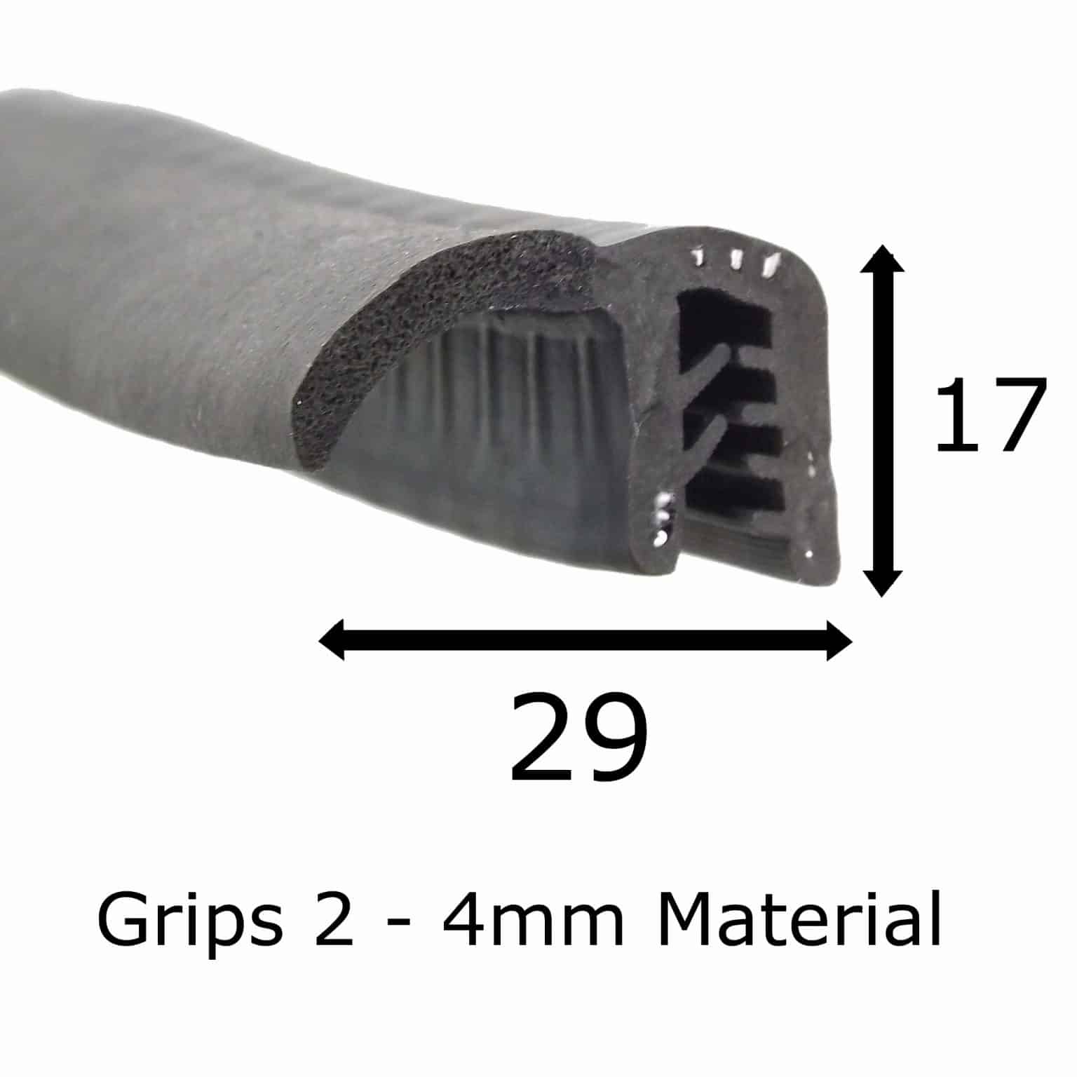 Rubber Trim with Side Fin Seal - The Metal House