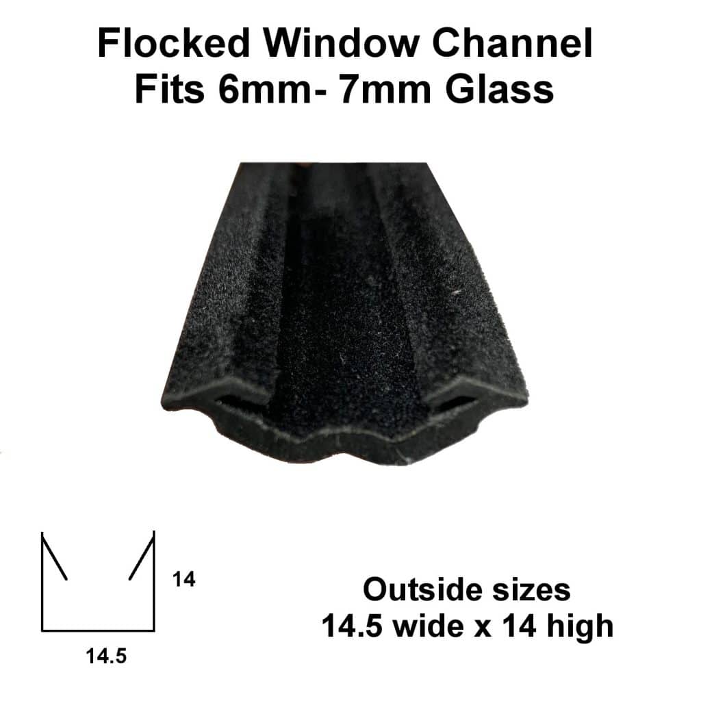 Furry Window Channel for 6-7mm Glass - The Metal House