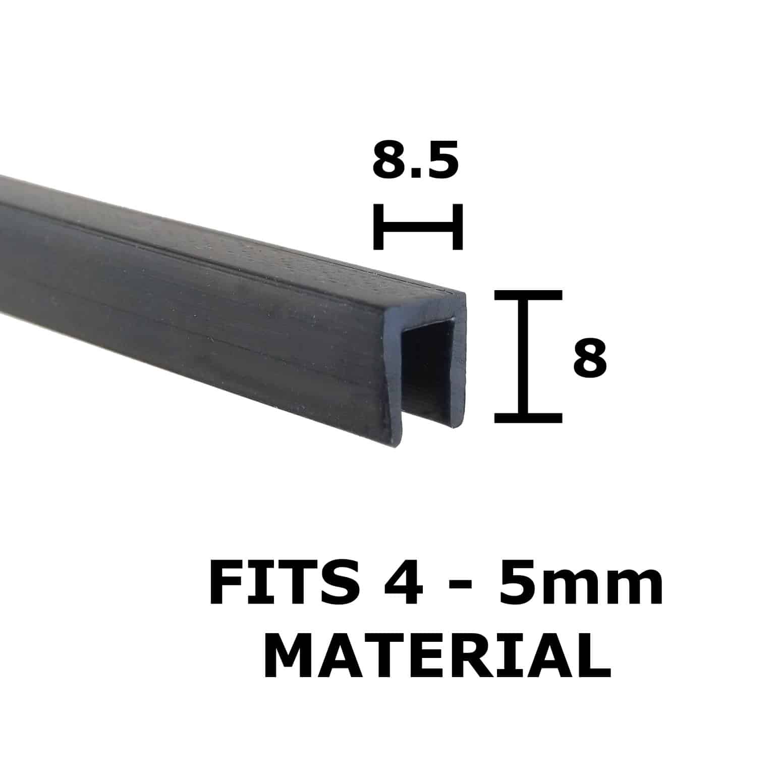Rubber U-Channel Trims from - The Metal House