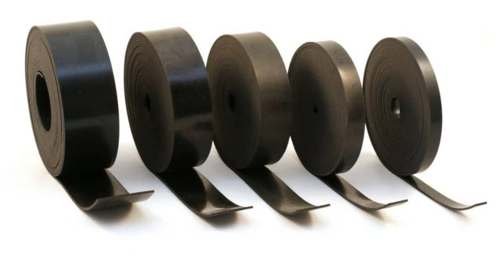 Solid Rubber Strip 5mm Thick - Various Widths Available