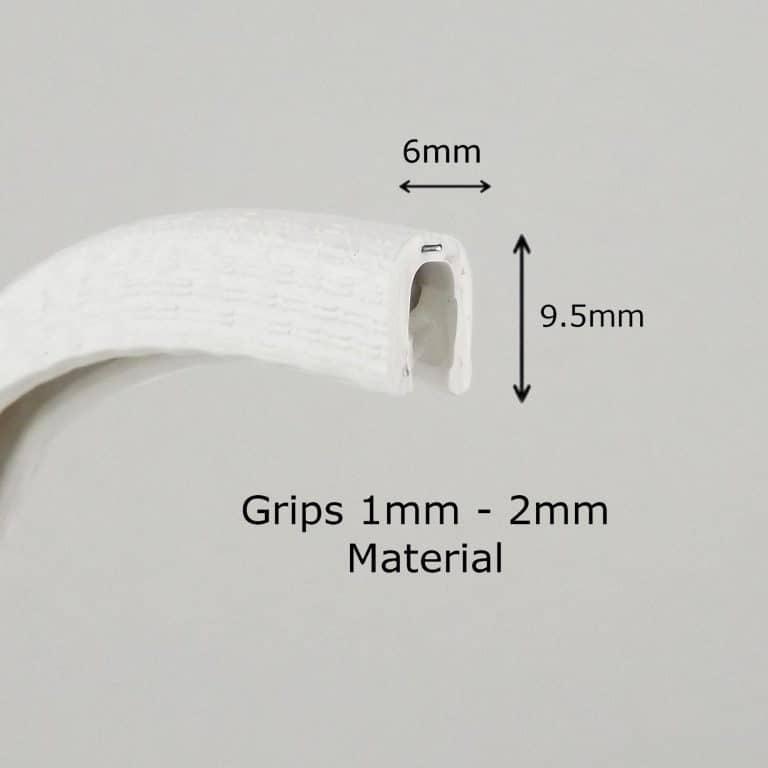 Flexible Edge Trim Finisher Strip in White - The Metal House