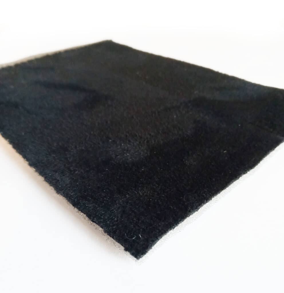 Black Stretch Suede Fabric from The Metal House