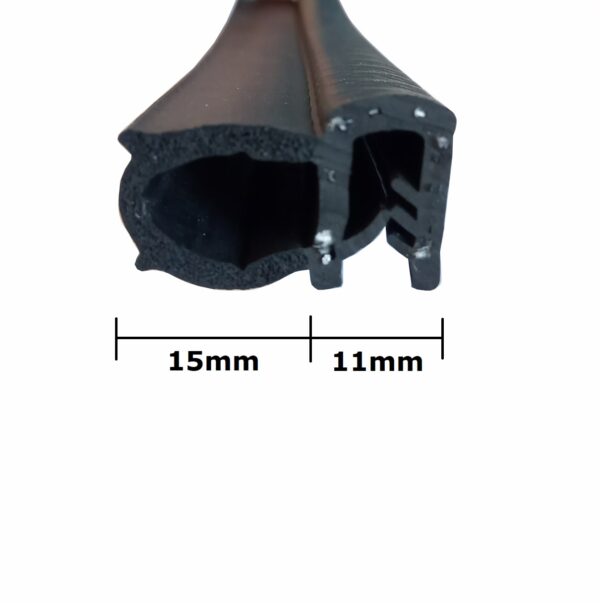 Large Rubber Door Side Seal - The Metal House