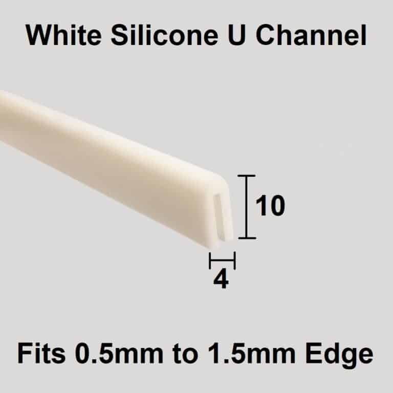 White Silicone Rubber U Channel Seal - The Metal House